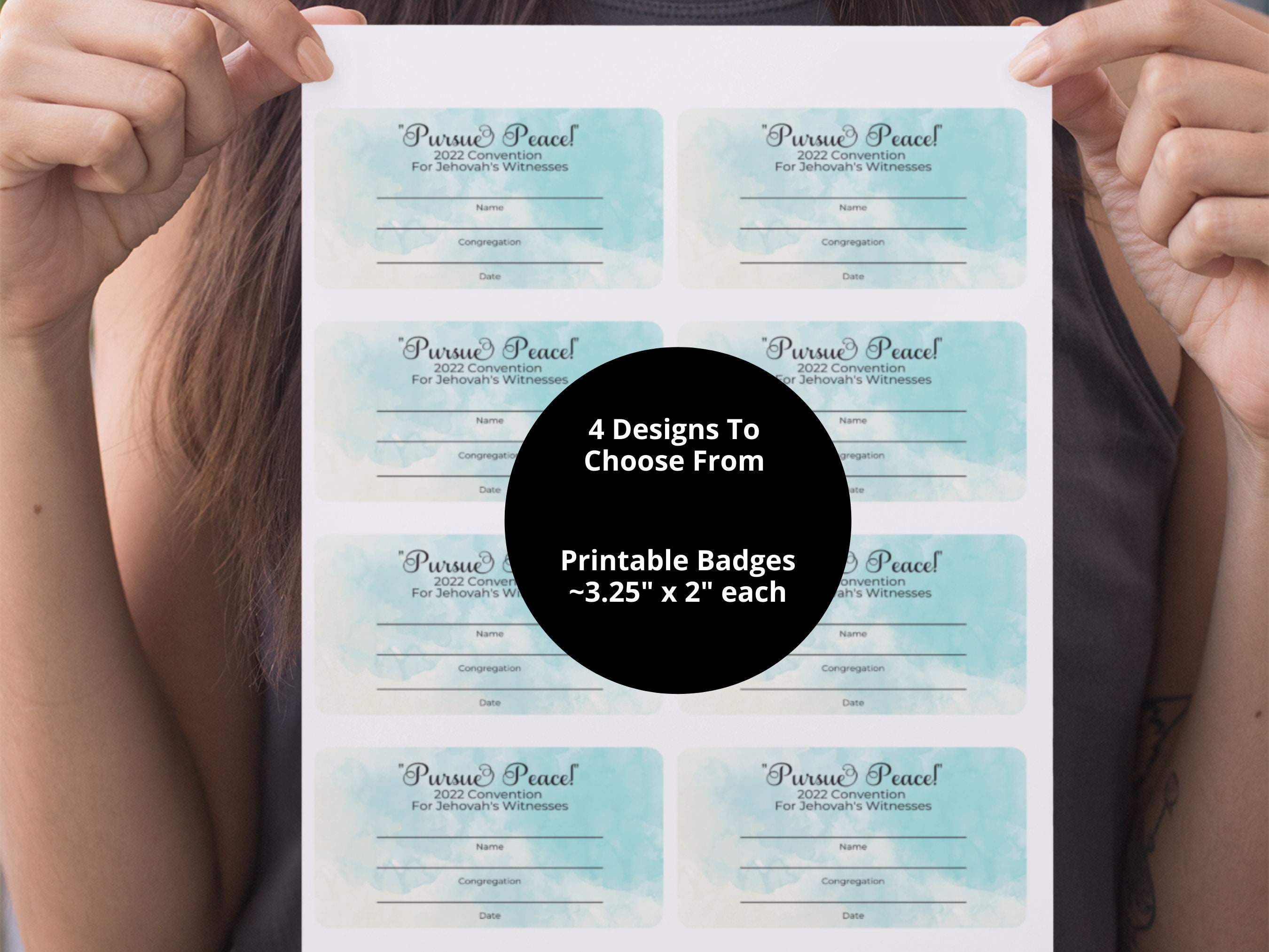 JW 2022 Convention Printable Badges JW Pursue Peace Badges - Etsy