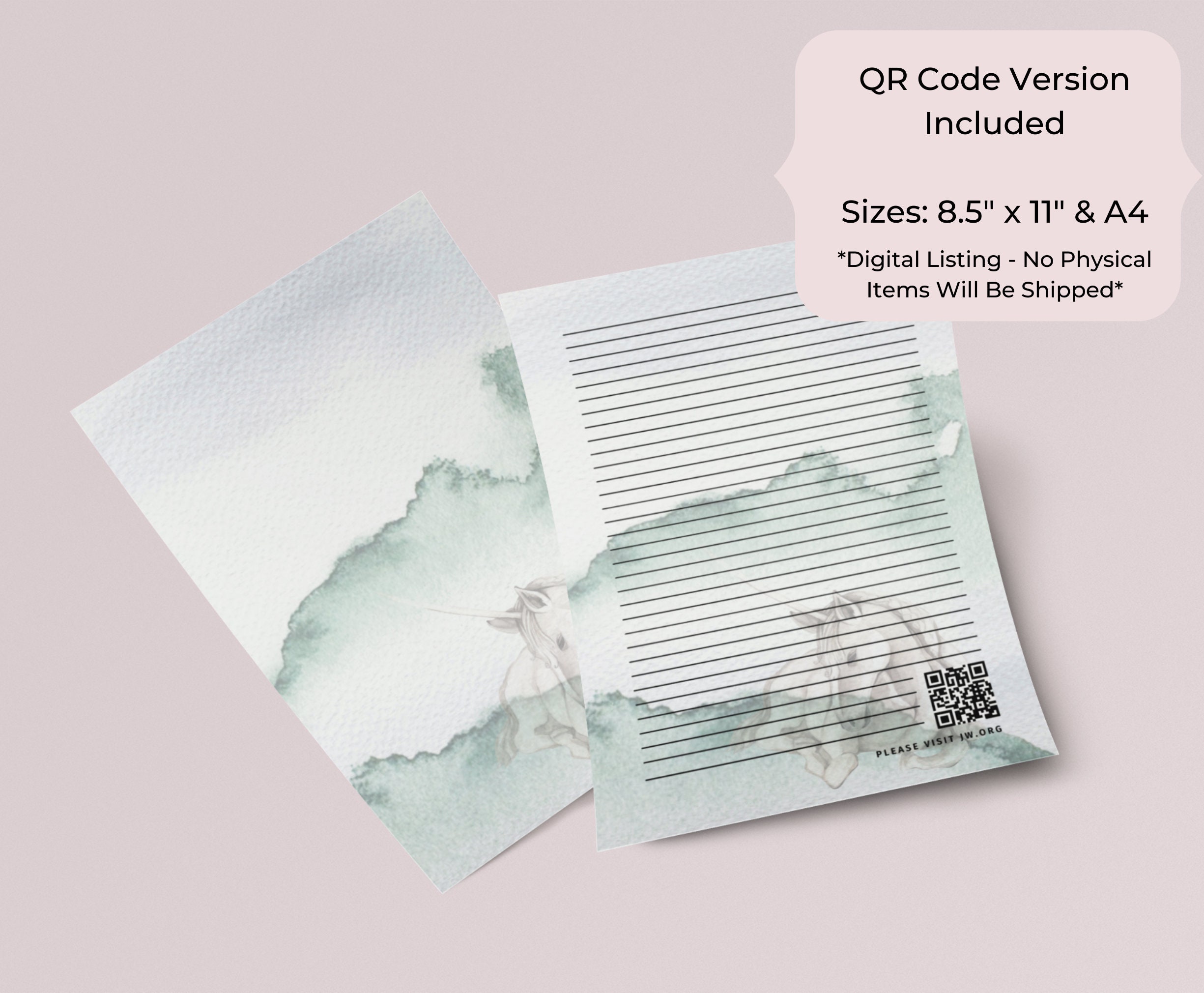 JW Org QR Codes - Jw Letter Writing Paper Designs – Jw Stationery ...