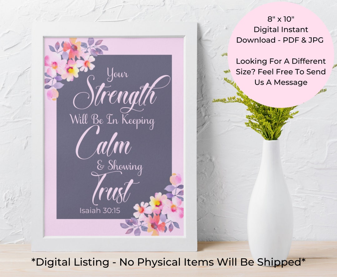 JW 2021 Year Text - Jw Art - Your Strength Will Be in Keeping Calm and ...