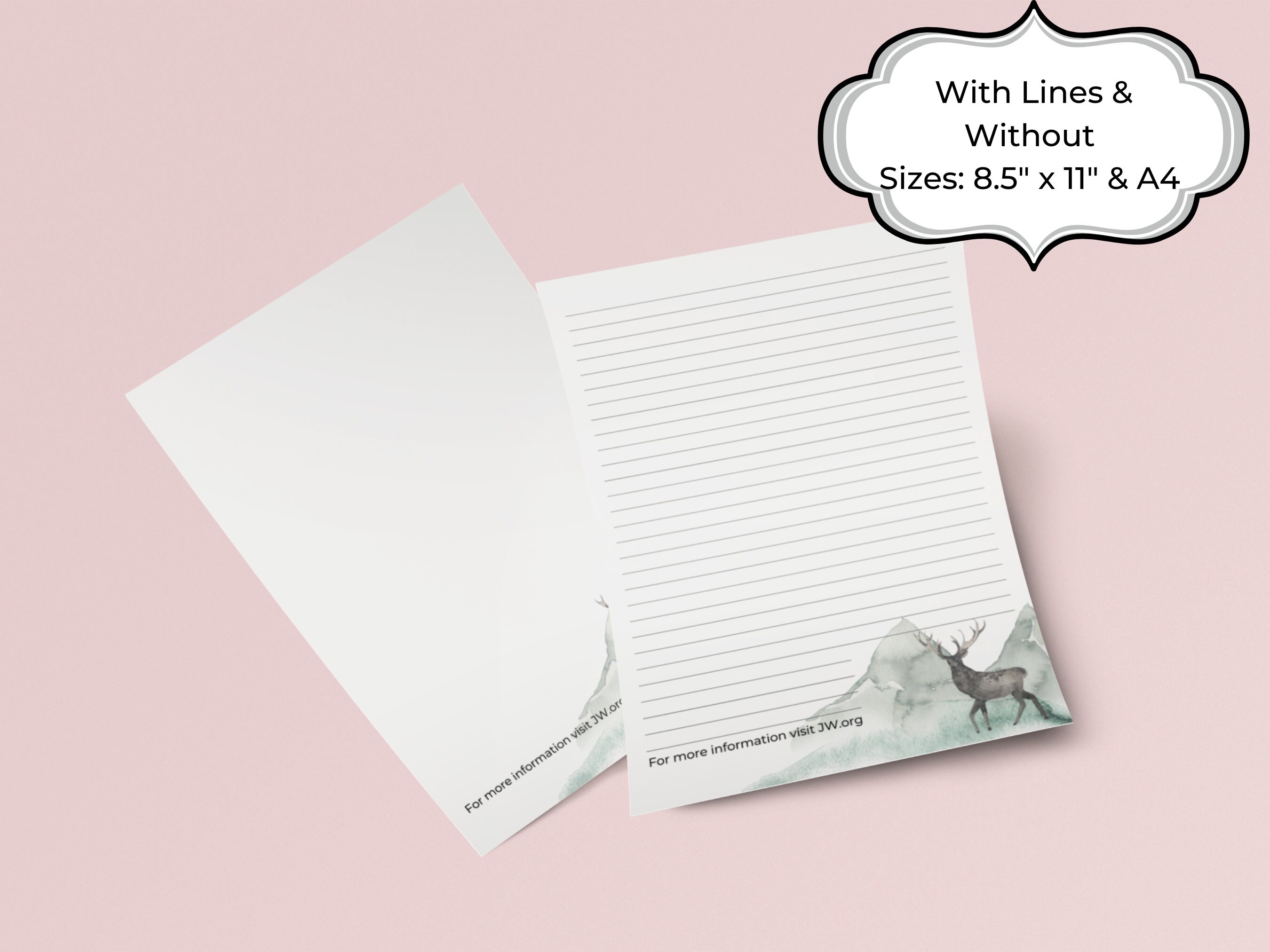 Jw Letter Writing Paper JW Letter Writing Digital Jw Writing Stationary ...