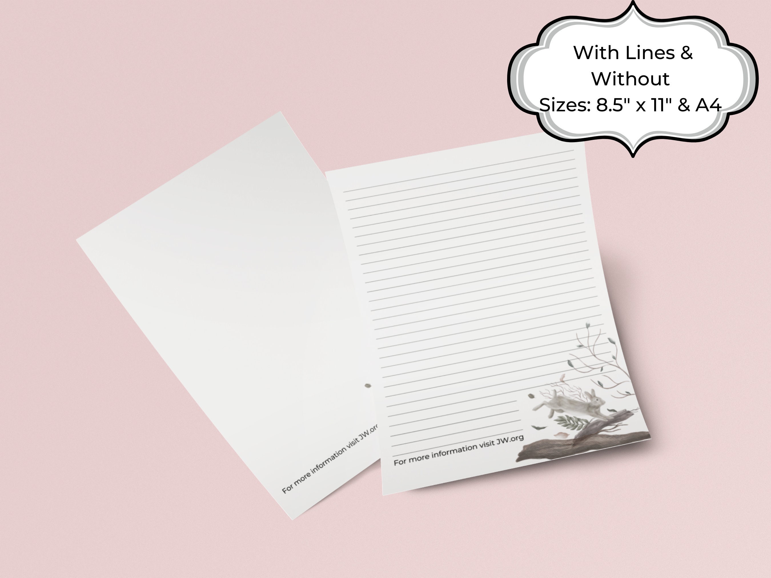 Jw Letter Writing Paper JW Letter Writing Digital Jw Writing Stationary ...