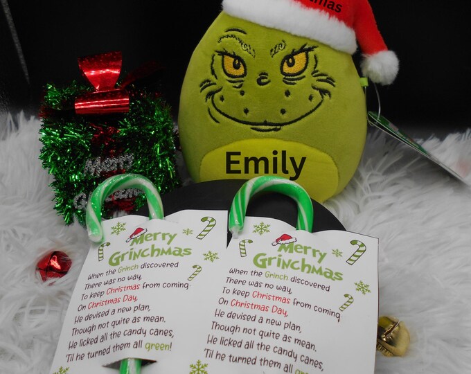 5" Grinch Squishmallow, Personalized Squishmallow Plush Toy, Christmas ...
