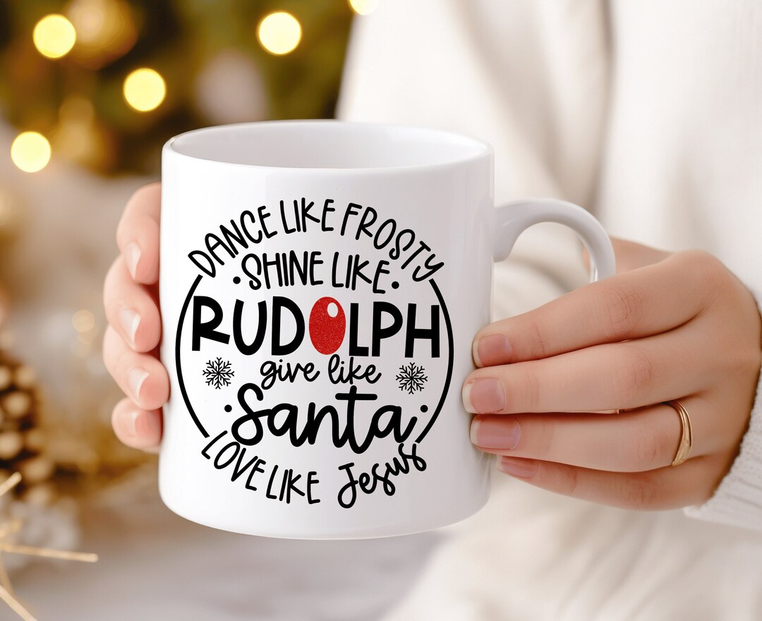 Christmas Shine Like Rudolph Mug Hot Cocoa Mug Christmas Gift Winter ...