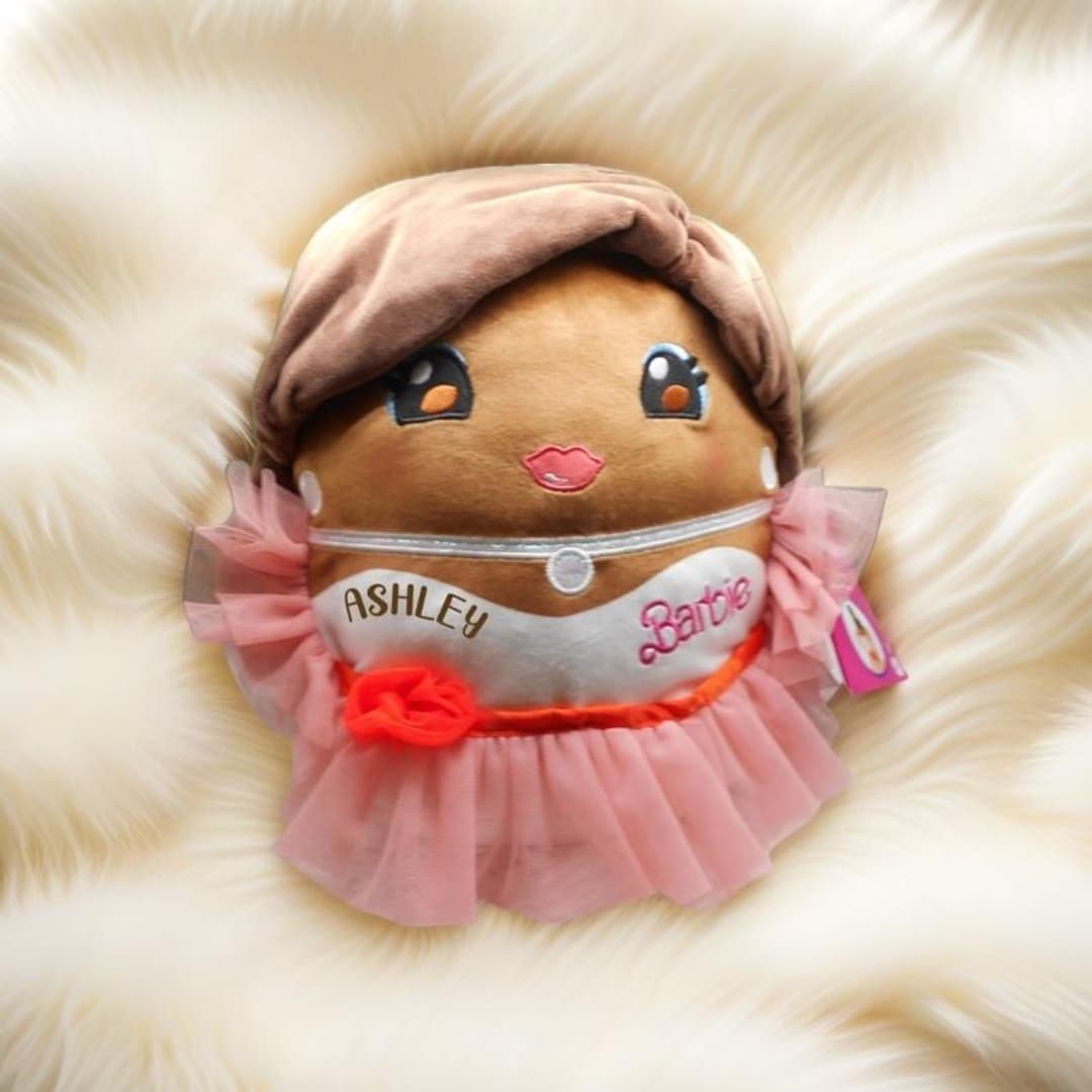 Barbie Brown Cuutopia, 10" Custom Plush Toy, Personalized Barbie Gift ...