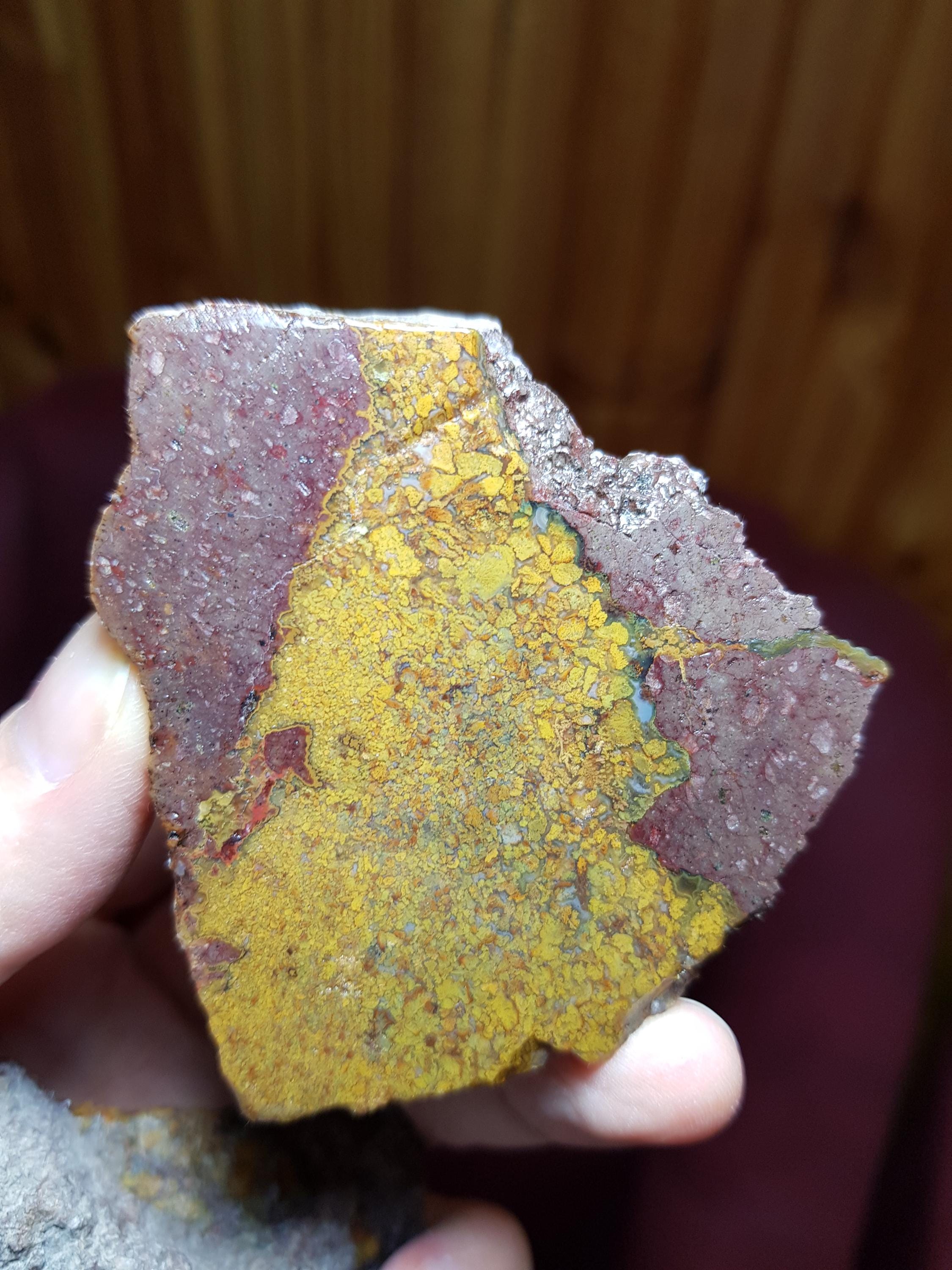 Enchanting Gold and Red Plume Agate - Polished and Cut for Metaphysical ...