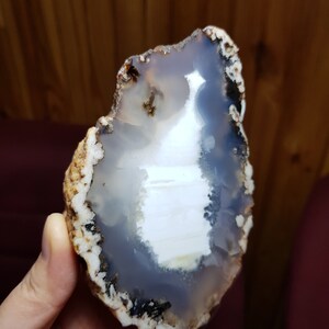 Ethereal Elegance: White and Transparent Agate Gemstone With Unique ...