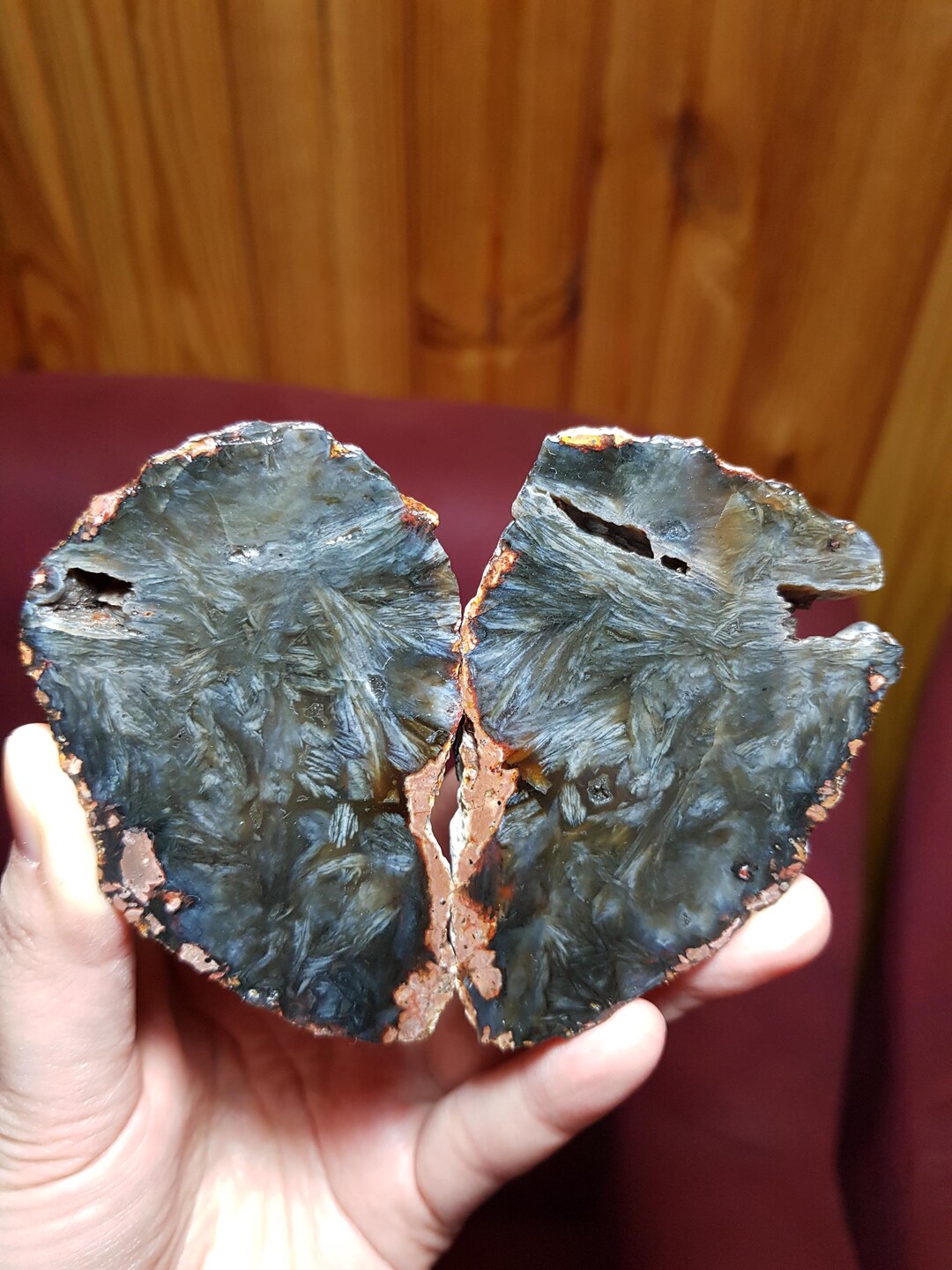 Stellar Burst Stick Agate | Black and Blue Agate With Radiant Sticks ...