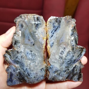 Stellar Burst Stick Agate | Black and Blue Agate With Radiant Sticks ...