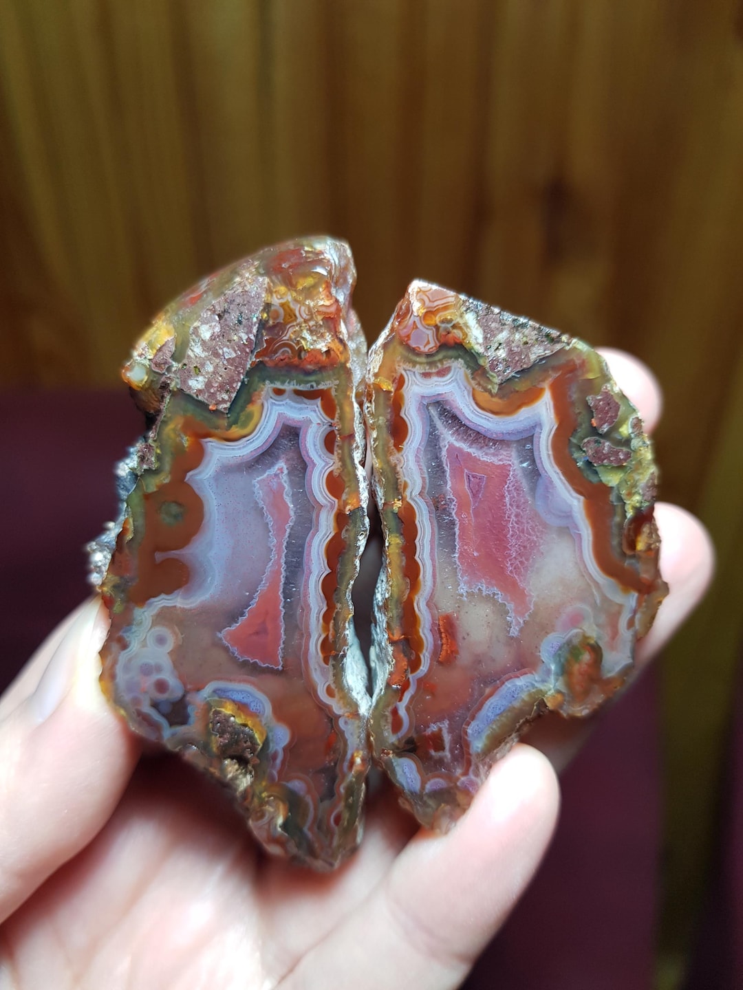 Turkish Banded Agate: Red, Green, and White Stone of Balance - Etsy
