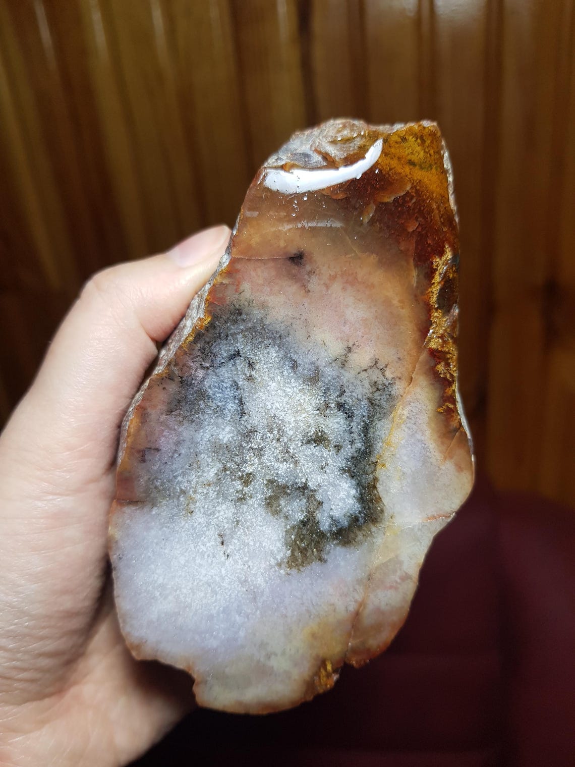 Galaxy-inspired Agate With Honey Fire Frame | Cosmic Beauty | Split and ...