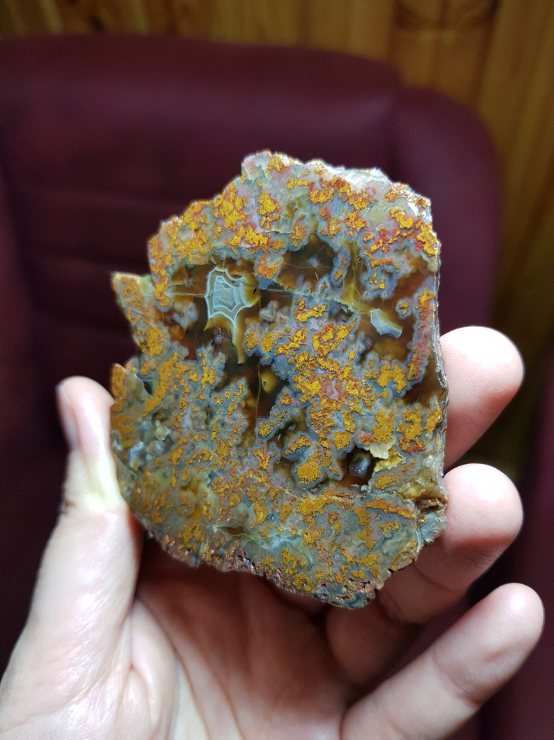 Enchanted Dendrites: Dendritic Honey Opal, Yellow Dendritic Agate Split ...