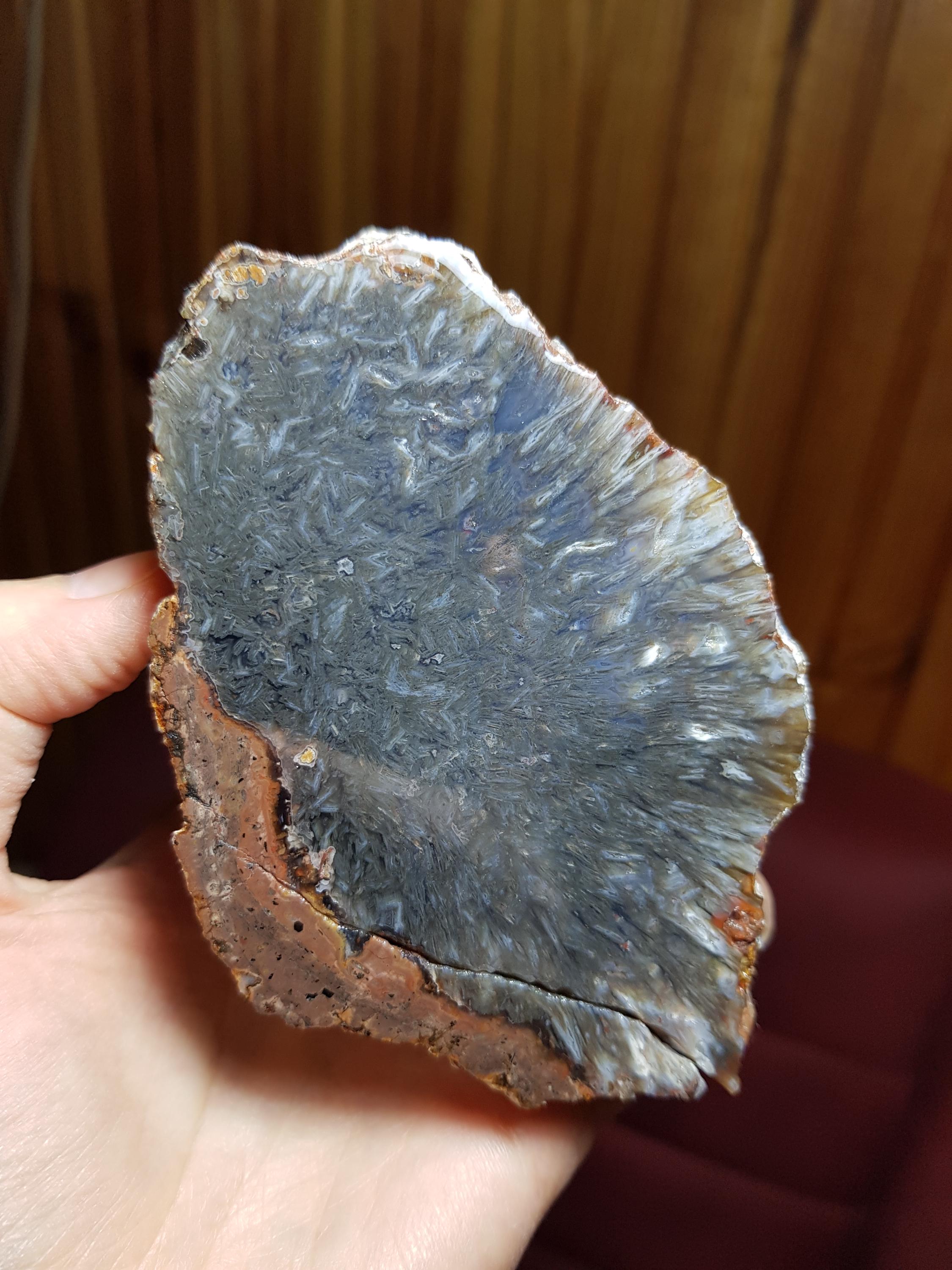Stellar Burst Stick Agate | Black and Blue Agate With Radiant Sticks ...
