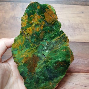 Natural Green Chrysoprase Slab | Polished Chrome Chalcedony | Heart ...