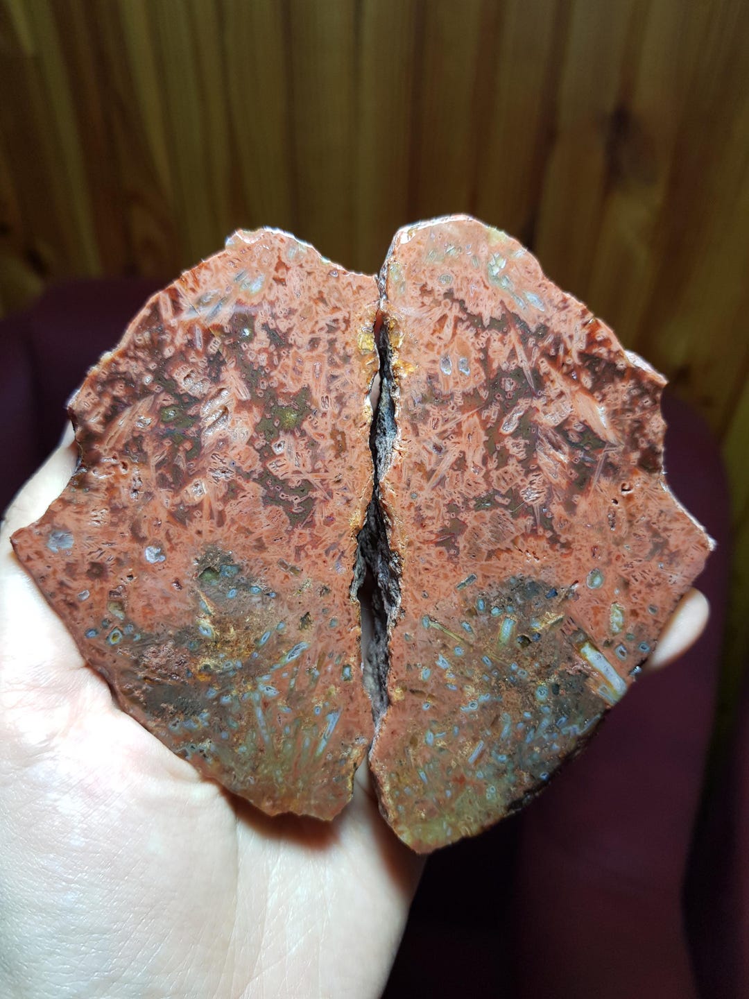 Radiant Red Stick Agate Slice - for Energy, Passion, and Protection ...