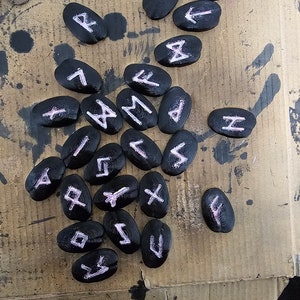 Hand Painted 3D Printed Runes Set - Etsy