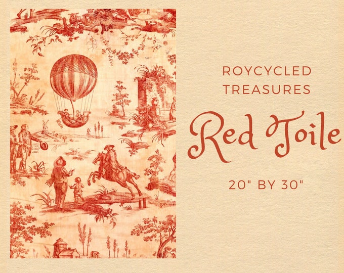 Red Toile Roycycled Treasures Decoupage Tissue Paper for Furniture ...