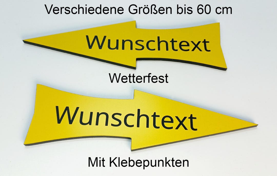 Arrow Sign With Your Own Text Custom Text Signpost Various Sizes ...