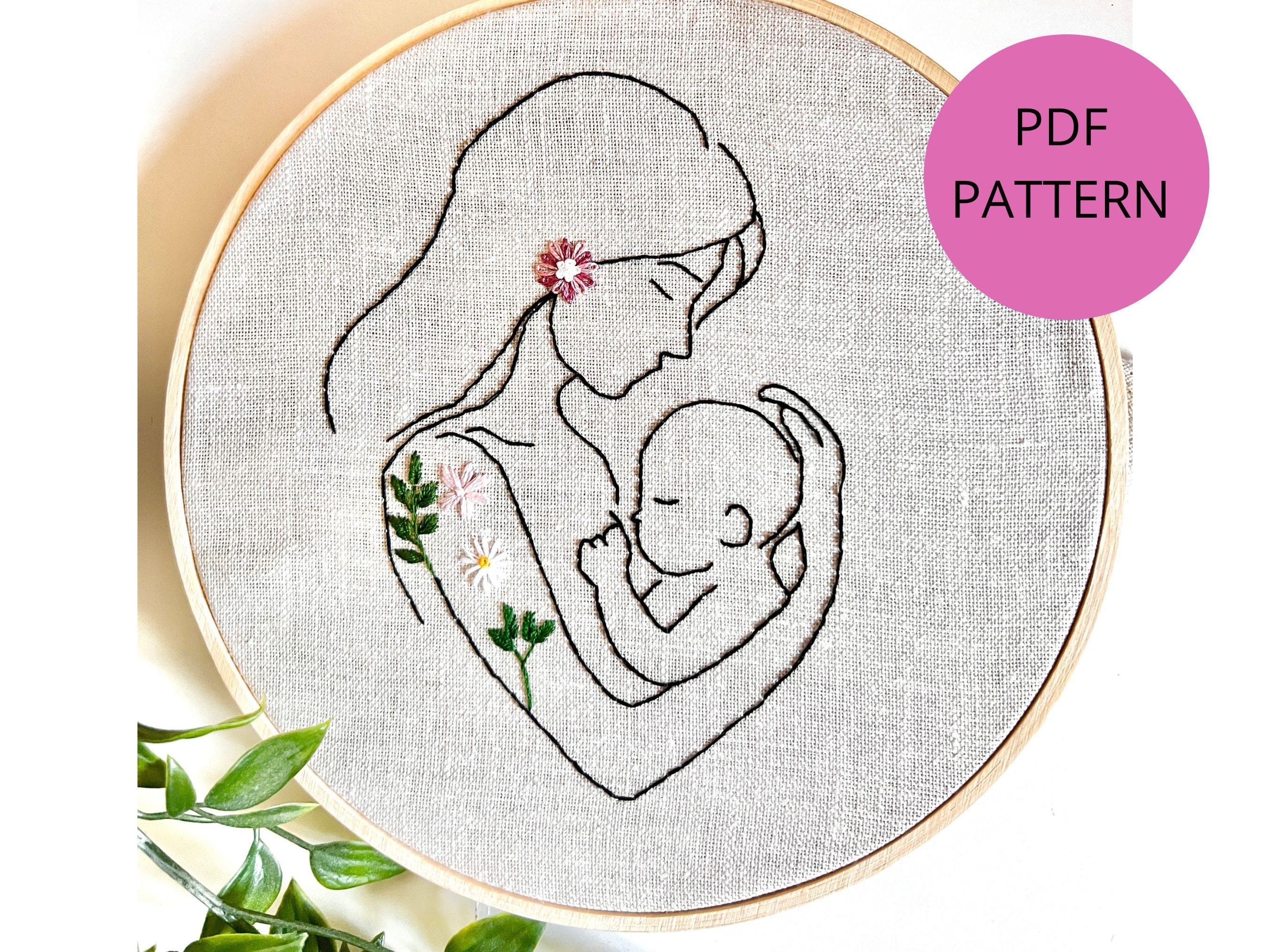 Nursery Embroidery Pattern , PDF Pattern , Beginner Embroidery Pattern ...