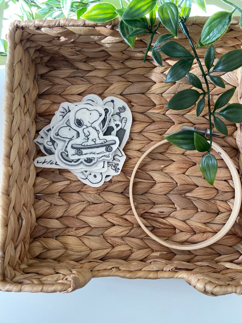 Snoopy Stick and Stitch Embroidery Patterns Water Soluble | Etsy