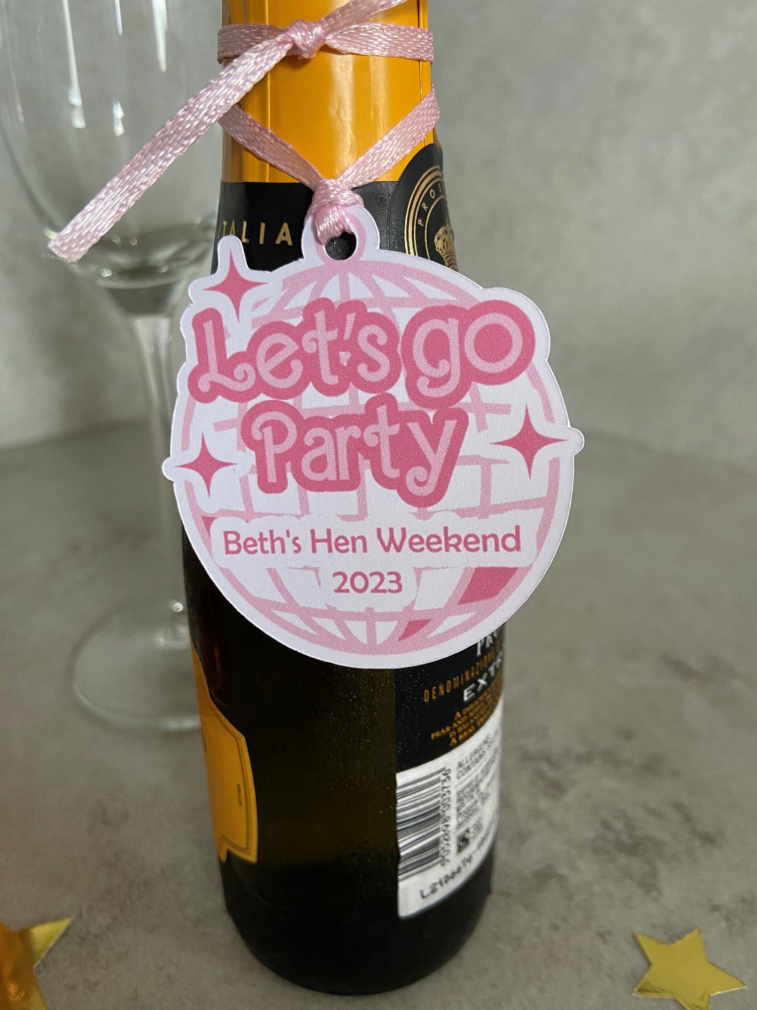 Personalised Set of 8 Barbie Inspired Gift Tags | Pink Disco Ball | Hen ...