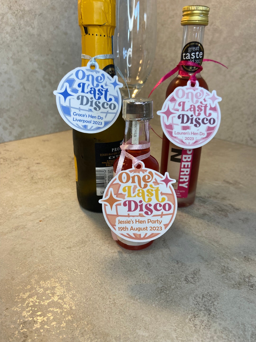 Personalised Set of 8 One Last Disco Gift Tags | Retro Disco | Hen ...