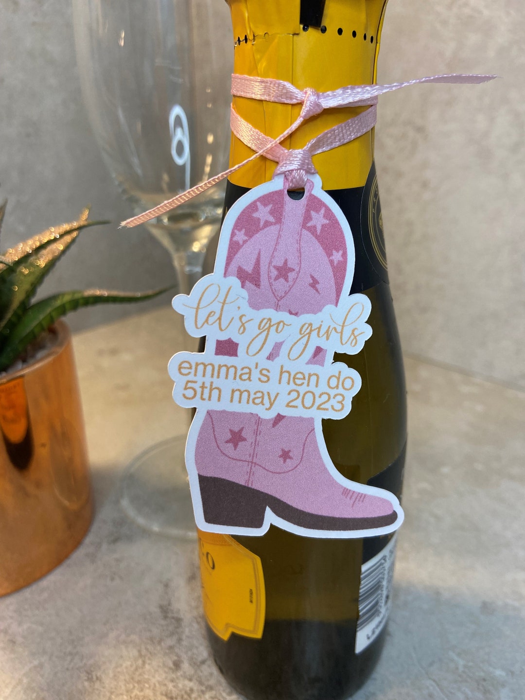Personalised Set of 9 Cowboy Boot Gift Tags Lets Go Girls - Etsy UK