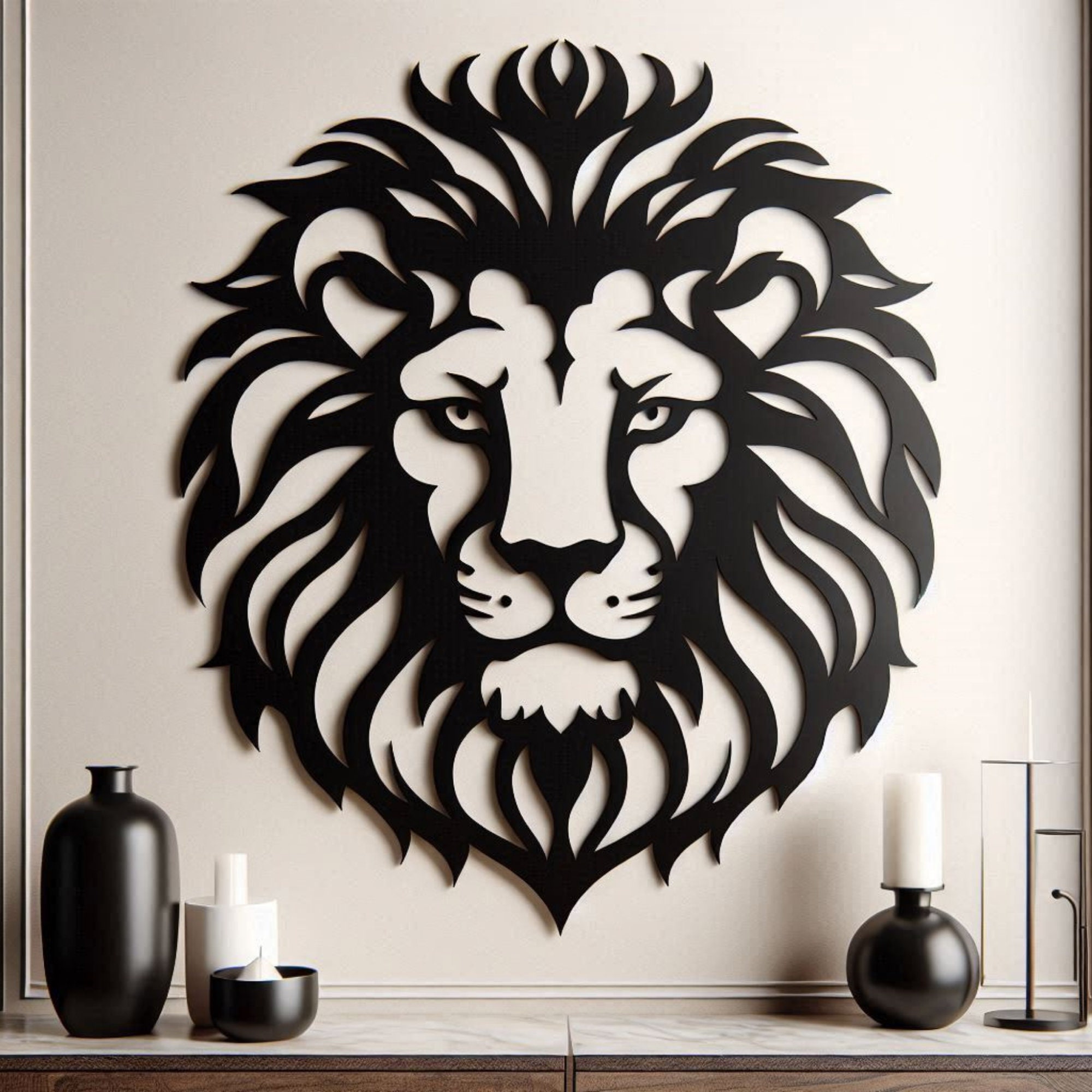 Lion Head Metal Wall Art , Metal Wall Decor, Lion Wall Art, Lion Decor ...