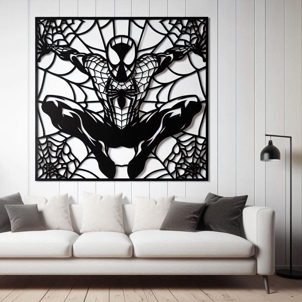 Spiderman Wall Decor, Super Hero Gift, Spider Man Wall Art, Super Hero ...