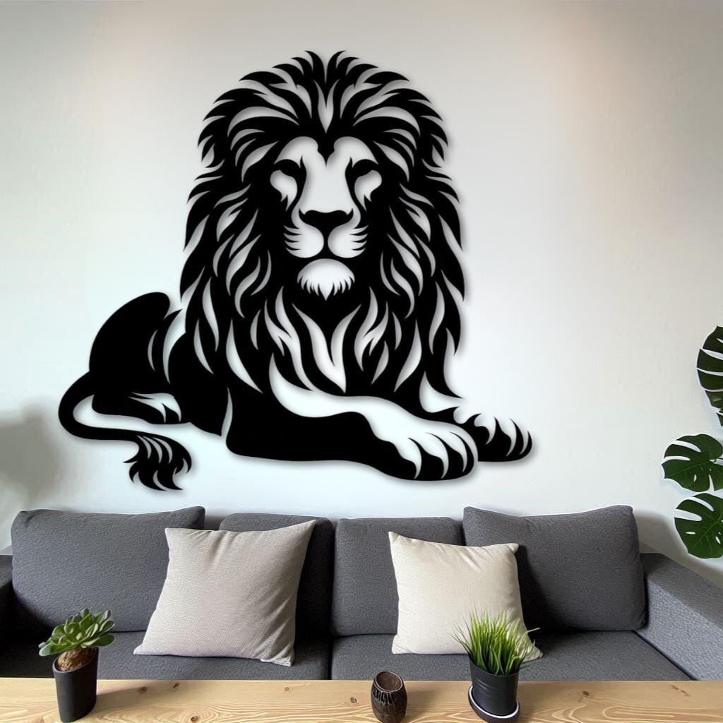 Lion Metal Wall Art , Metal Wall Decor, Lion Wall Art, Lion Decor ...
