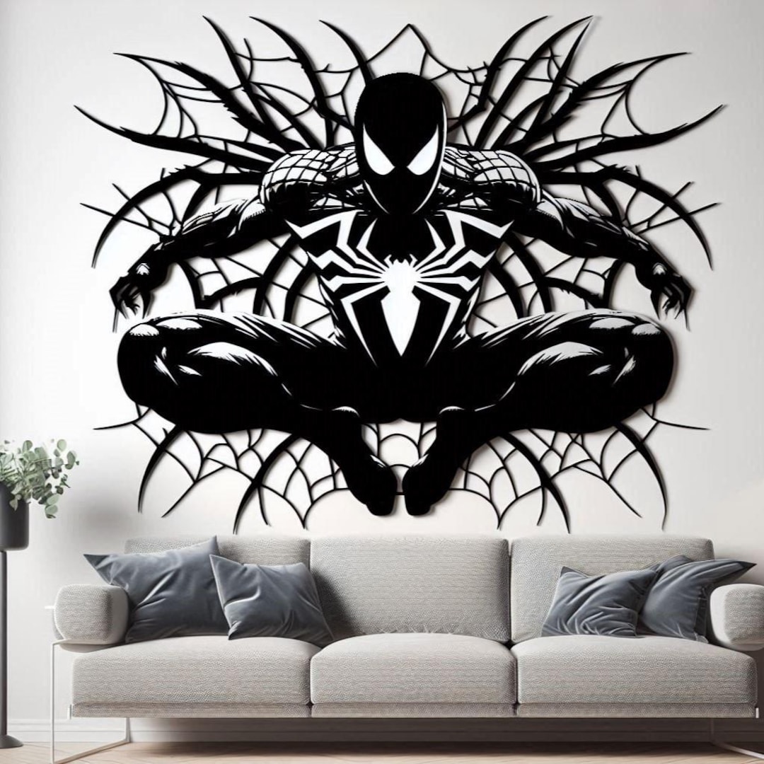 Spiderman Wall Decor, Super Hero Gift, Spider Man Wall Art, Super Hero ...
