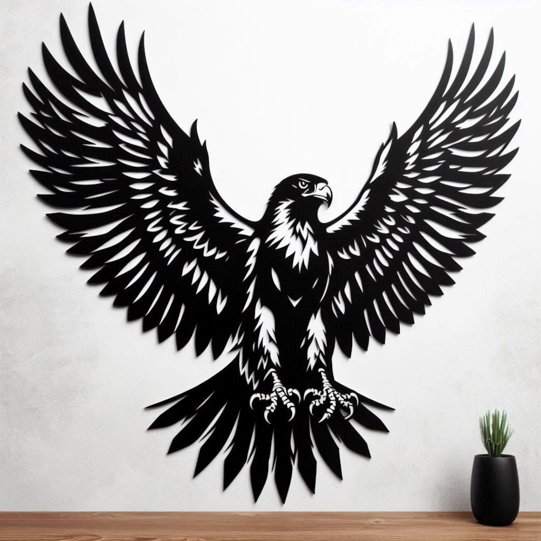 Metal Hawk Sign, New Metal Hawk Wall Art, Metal Wall Decor, Living Room ...