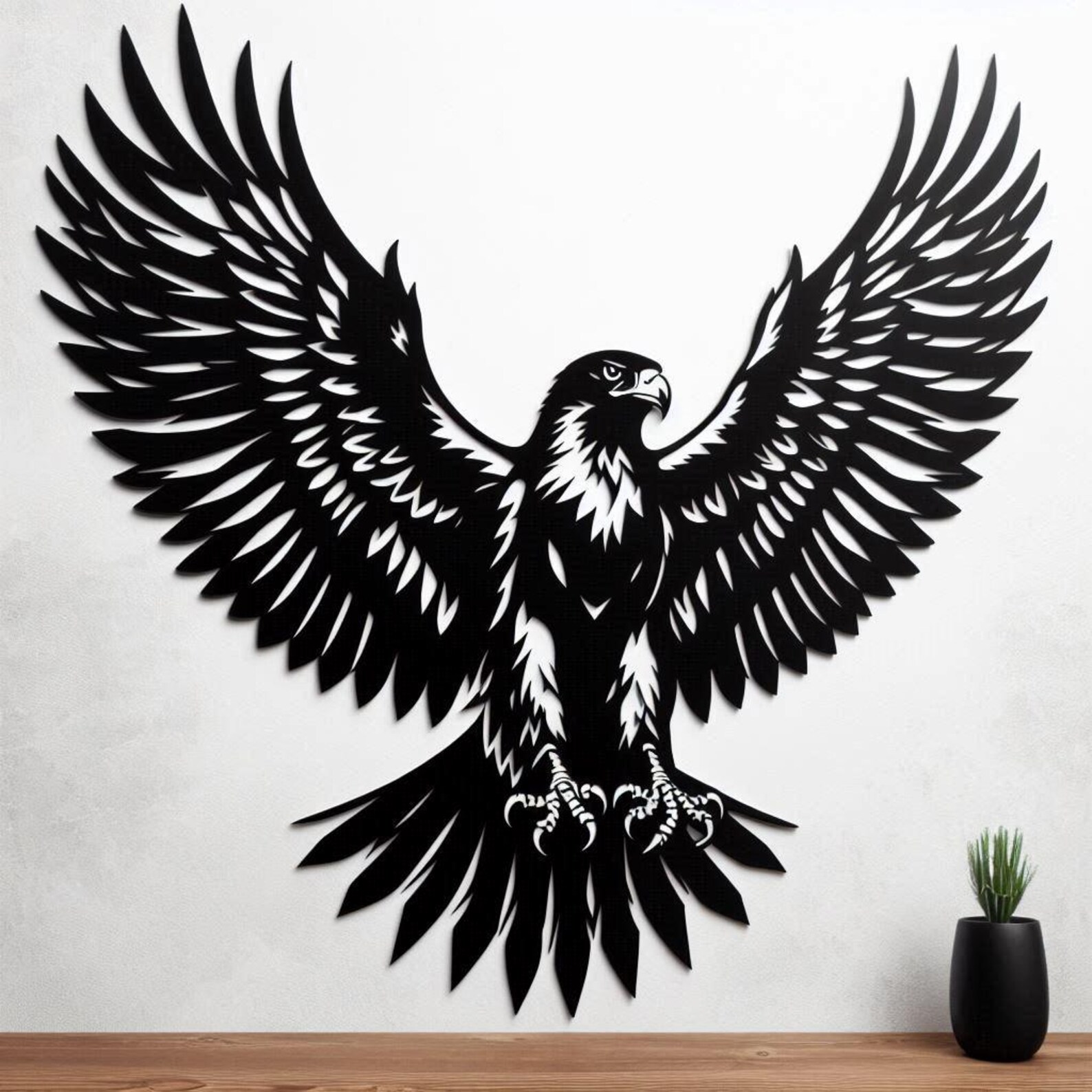 Metal Hawk Sign, New Metal Hawk Wall Art, Metal Wall Decor, Living Room ...