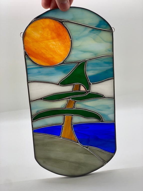 Suncatchers Art & Collectibles Glass Art Georgian bay leaning pine ...