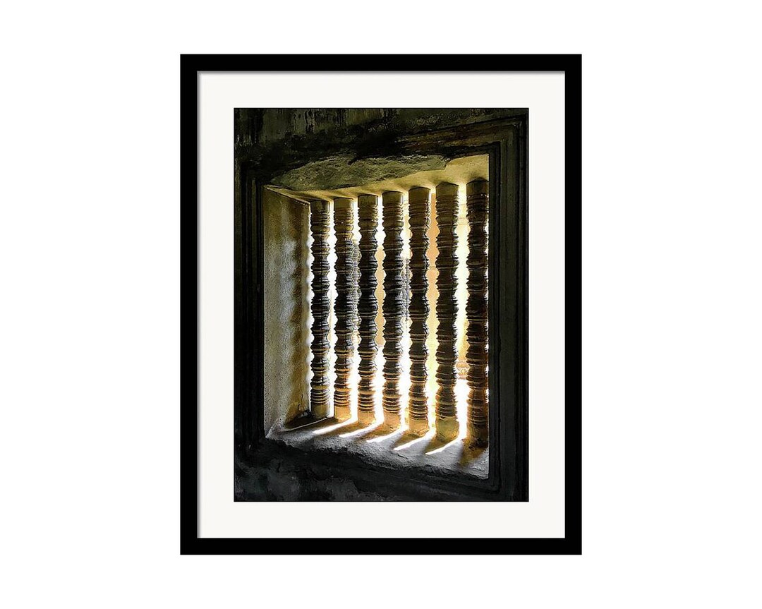 Sunlight Through Turned Stone Bars at Angkor Wat - UNESCO - Siem Reap ...