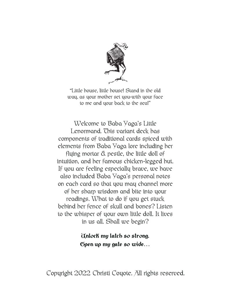 Baba Yaga’s Little Lenormand~ A Fortune Telling Deck With Attitude ...