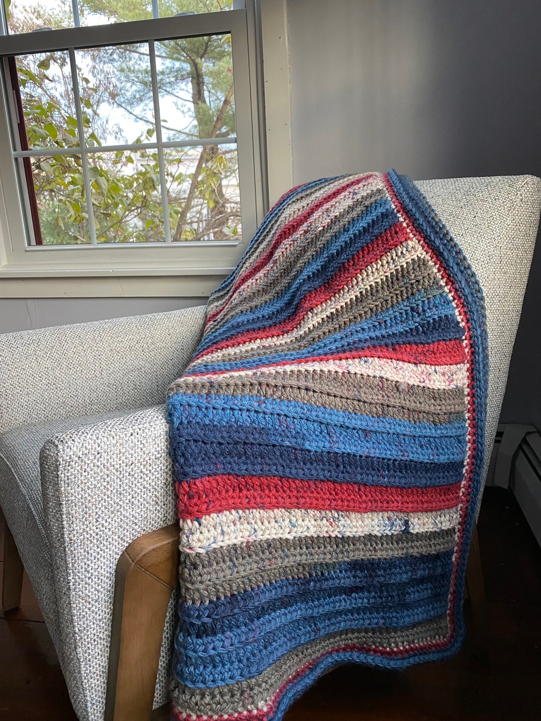 Muted Tones Handmade Crochet Small Throw - Etsy