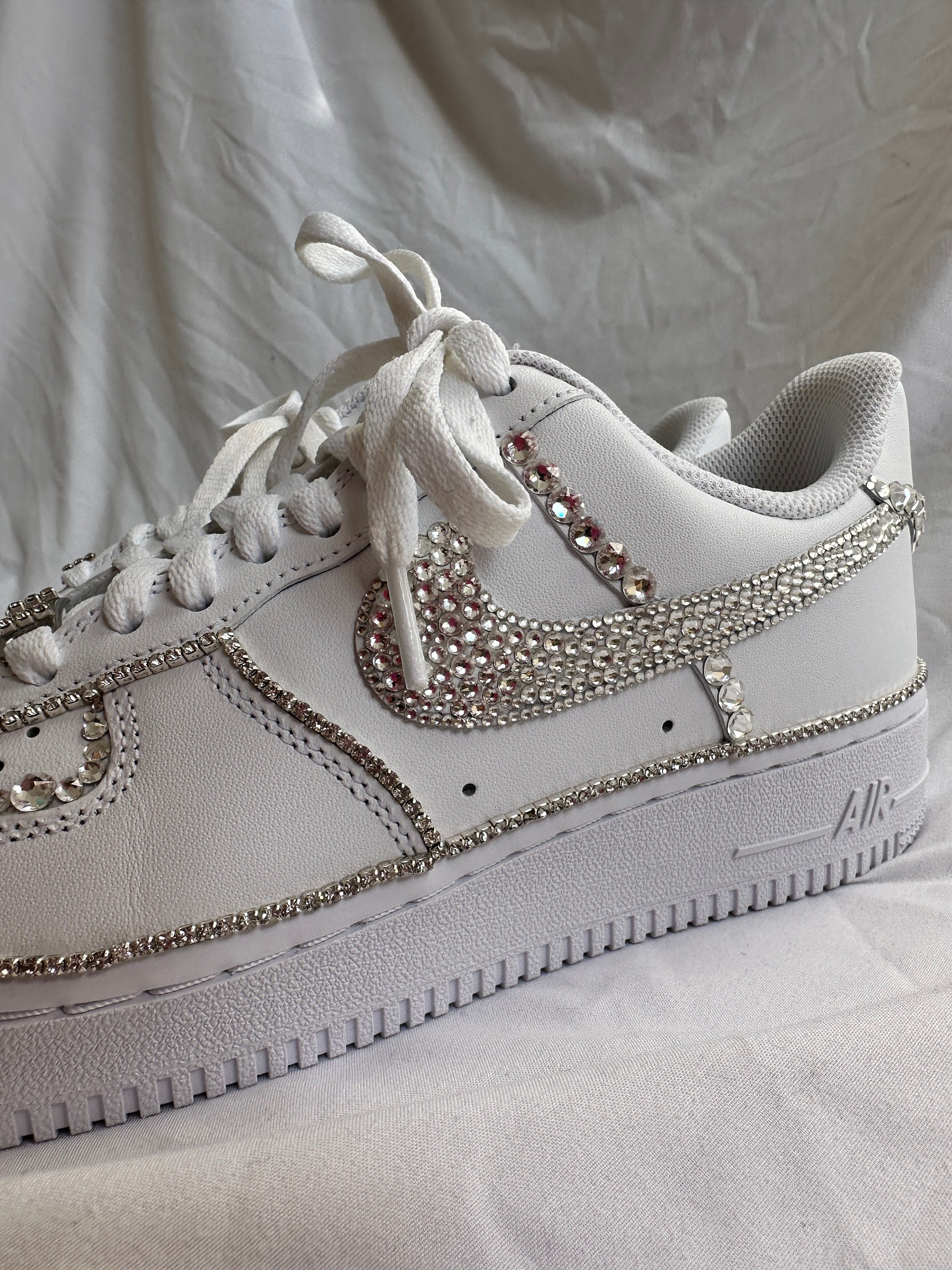 Nike Wedding Air Force 1 Bling Sneakerswedding Sneakers in - Etsy