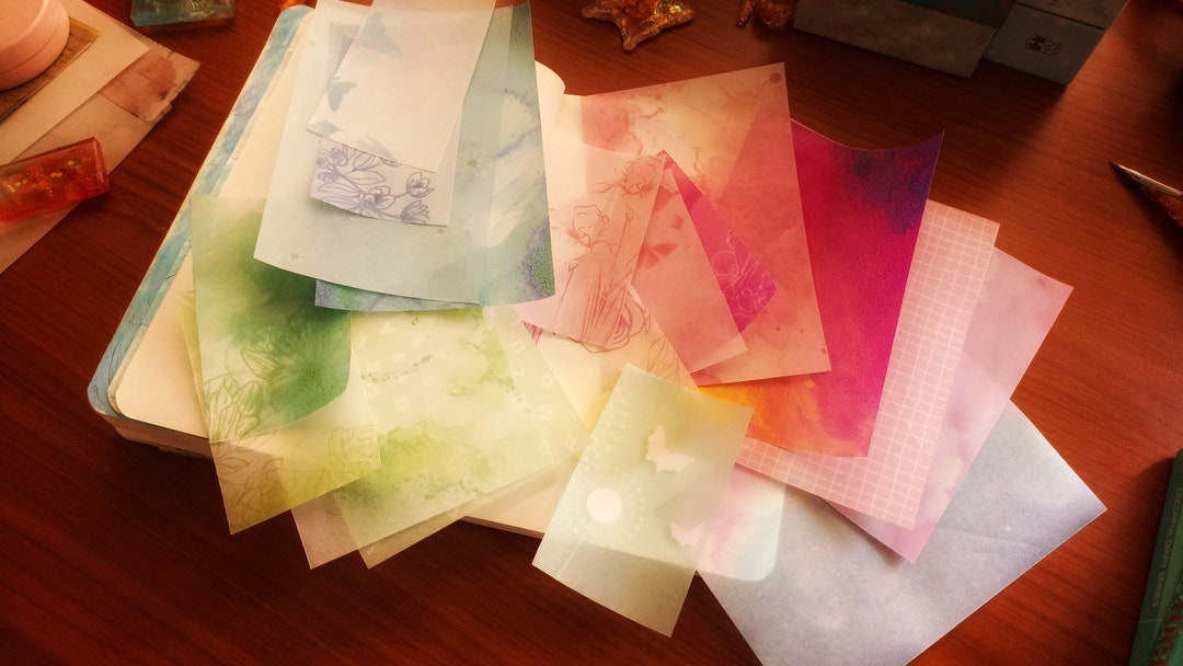 36 Translucent Printed Vellum Paper Sheets Abstract & Floral Vellum for ...