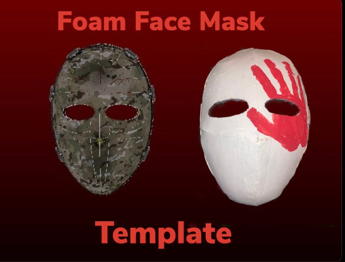 Payday Style Ballistic Mask Foam Template - Etsy