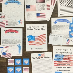 United States Flag History Mini Unit - Etsy