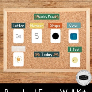 Rainbow Focus Wall Circle Time Board Bulletin Board Kit Classroom Decor ...