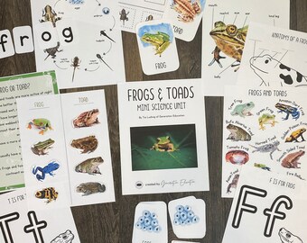FROG Vs TOAD Venn Diagram Activity Homeschool Montessori - Etsy