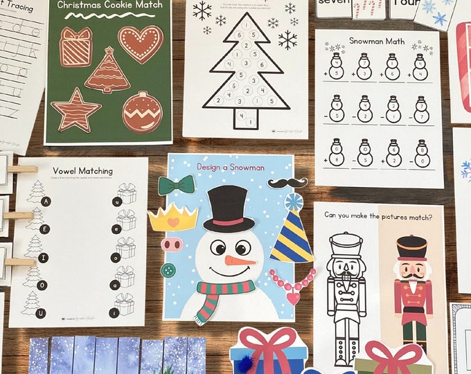Christmas Activity Printables for Kids, Hands-on Educational Christmas ...