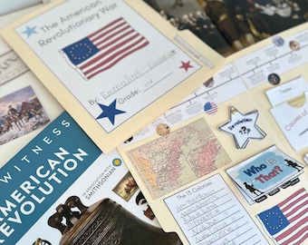 American Revolutionary War Lapbook Kit, Journaling Notebook - Etsy