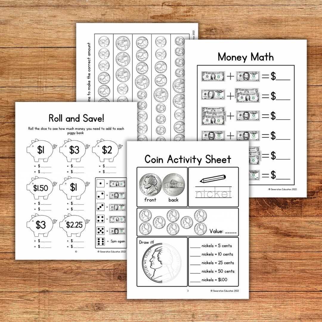 Kids Money Unit and Activities - Etsy