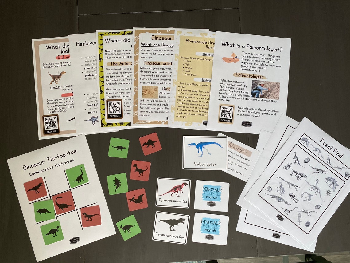 Mini Dinosaur Science Unit - Etsy