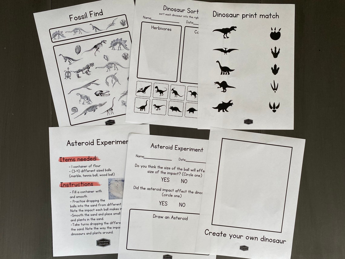 Mini Dinosaur Science Unit - Etsy