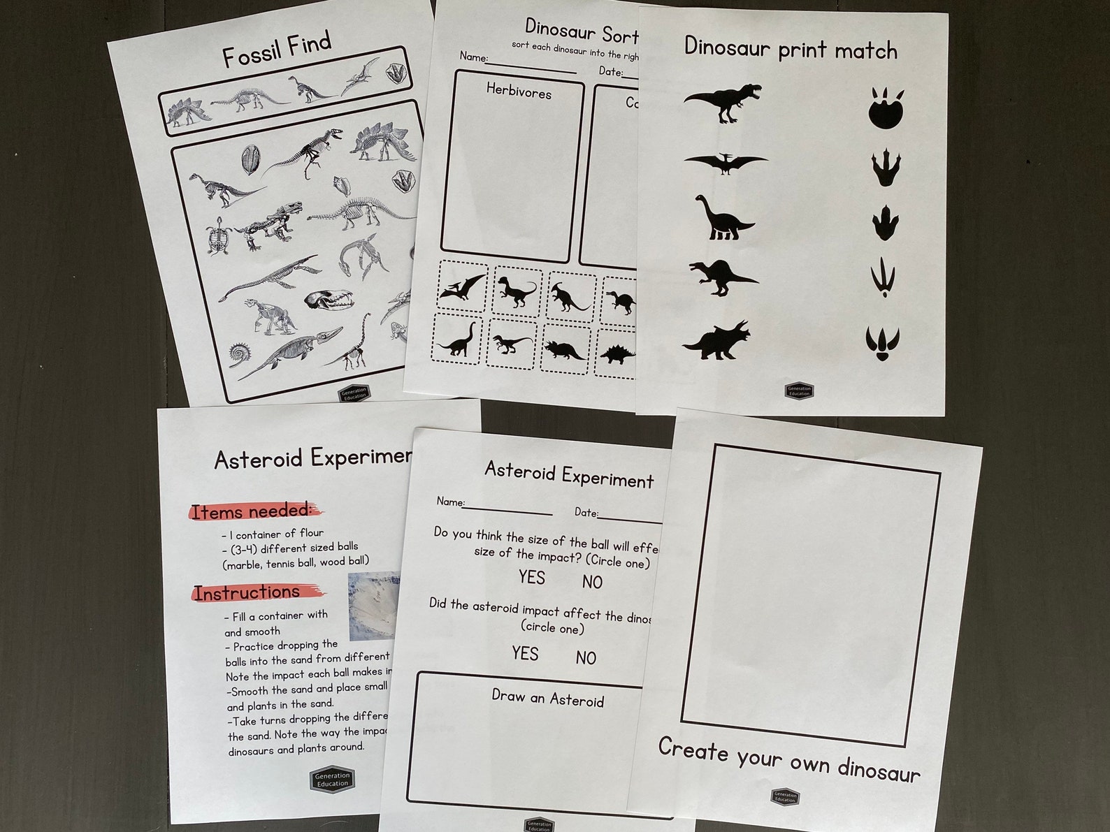 Mini Dinosaur Science Unit - Etsy