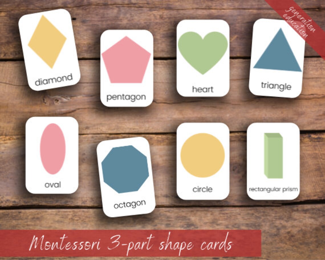 Printable Shape Flashcards - Etsy