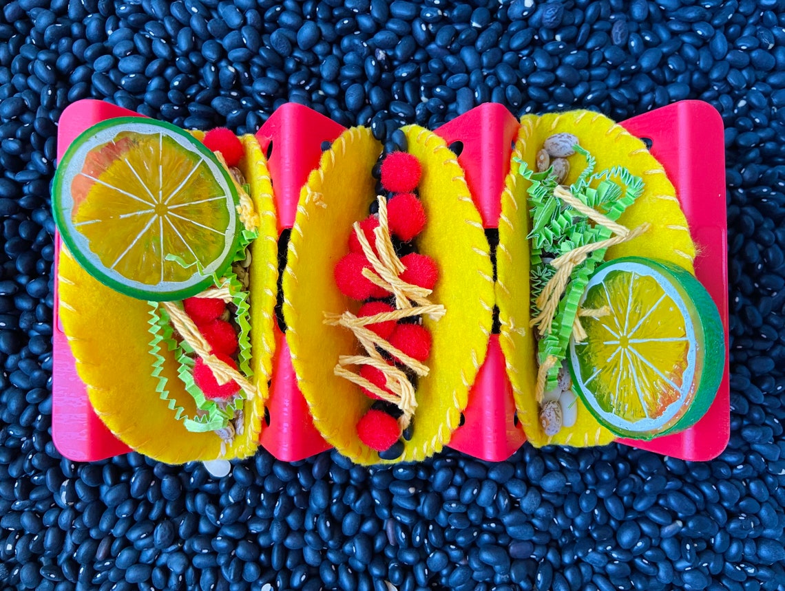 Sensory Bin, Taco Sensory Bin, Pretend Taco Stand, Busy Box, Montessori ...